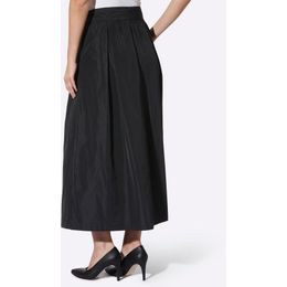 Heine Damen A-Linien-Rock, schwarz, Gr. 48, unifarben, 100% Polyester, R&ouml;cke