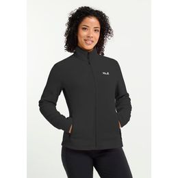 Jack Wolfskin Damen Fleecejacke "TAUNUS 100 FZ W", schwarz, Gr. XXL, Fleece, Obermaterial: 100% Polyester. Futter: 100% Polyester, Jacken, winddicht,