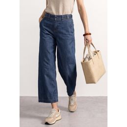 Street One Damen Weite Jeans "Style Emee", blau, Gr. 34, unifarben, Denim/Jeans, Obermaterial: 58% Modal, 42% Baumwolle, Jeans, im 4-Pocket-Style