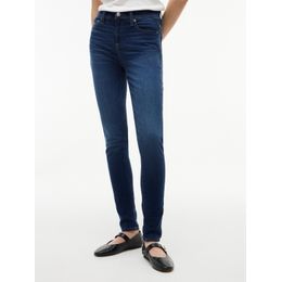 Tommy Jeans Damen Skinny-fit-Jeans "NORA MID RISE", blau, Gr. 30, unifarben, Denim/Jeans, Obermaterial: 92% Baumwolle, 4% Elasthan, 4% Polyester,