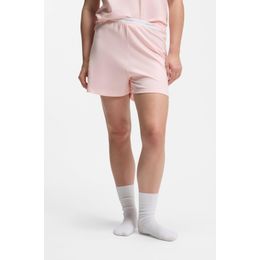 HUGO UNDERWEAR Damen Schlafshorts, Gr. XL, rosa, Jersey, Obermaterial: 95% Baumwolle, 5% Elasthan, Basic, Hosen, Hugo Logo-Elastikbund