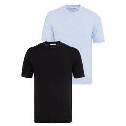 T-Shirt Basic-Strick-T-Shirt, 2Er-Pack