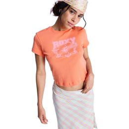 Roxy Damen T-Shirt "Beach Love", orange, Gr. M, Obermaterial: 100% Baumwolle., Shirts