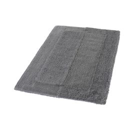 Badematte Kleine Wolke, H:16mm, grau, Baumwolle, Badematten, "Havanna, Badvorleger, Badezimmer Teppich", Badteppich, Uni Farben, Hoch-Tief Effekt,