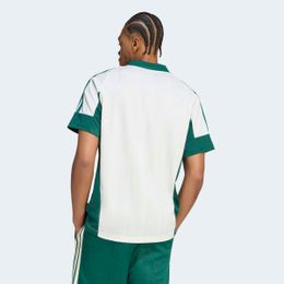 Herren T-Shirt "CLIMACOOL LUX TIRO CREST GRAPHIC POLO"sanftes wei&szlig;, collegiate gr&uuml;n, Gr. S, adidas Sportswear, Obermaterial: 100% Polyester, Shirts,