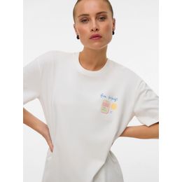 V&eacute;ro Moda VERO MODA Damen T-Shirt "VMNINNA MIA SS TOP BOX JRS", wei&szlig;, Gr. S, bedruckt, Jersey, Obermaterial: 100% Baumwolle, Shirts, Baumwolle, R&uuml;ckenprint