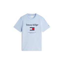 Tommy Hilfiger Shirt male size L Navy / Light blue / bright red / White