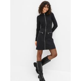 Inspirationen Damen Jerseykleid "Jersey-Kleid", schwarz, Gr. 46, unifarben, 50% Modal, 44% Polyester, 6% Elasthan, Kleider