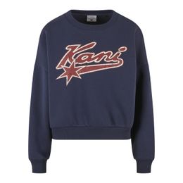 Karl Kani Damen Sweater "Karl Kani Varsity Star Crewneck", blau, Gr. S, 65% Baumwolle, 35% Polyester, Sweatshirts
