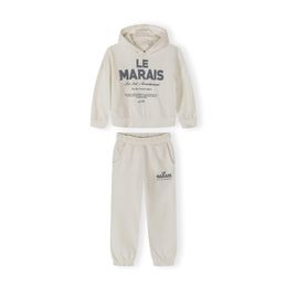 MINOTI Jogginganzug M&auml;dchen Gr&ouml;&szlig;e 158/164 creme / marine