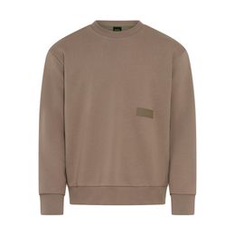 BOSS Green Herren Sweatshirt, braun, Gr. L, unifarben, Sweatware, Obermaterial: 88% Baumwolle, 12% Polyester, Sweatshirts, Rundhalsausschnitt,