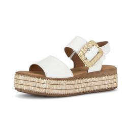 Gabor Damen Plateausandaletten "Plateau Sandale", Gr. 41, wei&szlig;, Schuhe