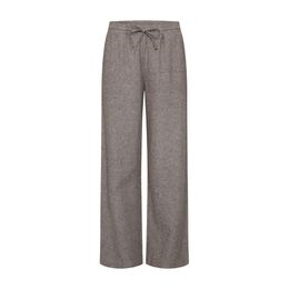 Freequent Damen Leinenhose "FQLAVA-PANTS", grau, Gr. L, Web, Obermaterial: 55% Leinen, 45% Viskose, Hosen, Sommerhose aus Leinenmix und mit Kordelzug