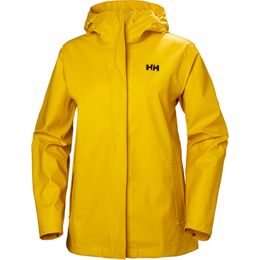 Helly Hansen Damen Regenjacke "W MOSS JACKET"essential ye, Gr. XL, Obermaterial: 100% Polyurethan, Jacken, mit hochschlie&szlig;endem Kragen, winddicht,