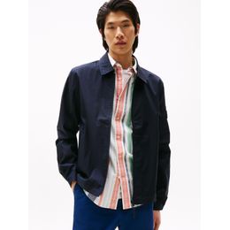 Tommy Hilfiger Herren Hemdjacke "TECH SHIRT JACKET", blau, Gr. XXL, Obermaterial: 70% Baumwolle, 27% Polyamid, 3% Elasthan, Jacken, leichter