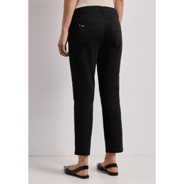 Street One Damen 7/8-Hoseschwarz, Gr. 44, unifarben, Web, 97% Baumwolle, 3% Elasthan, Hosen, 4-Pocket Style