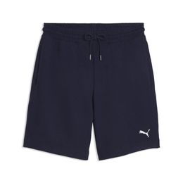 Puma Damen Sporthose "Essentials Elevated Relaxed Material Shorts Herren", blau, Gr. XL, bedruckt, Obermaterial: 66% Baumwolle, 32% Polyester, 2%