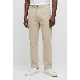 BOSS Orange Herren Cordhose "Pleated", beige, Gr. 31, unifarben, Cord, Obermaterial: 98% Baumwolle, 2% Elasthan, Hosen, tapered fit,