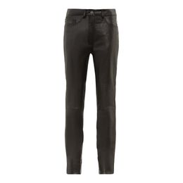 RICANO Damen 5-Pocket-Hose "Lederhose 9809", schwarz, Gr. S, Obermaterial: 100% Ziegennappaleder GONA., Hosen, Handgefertigt aus echtem Leder