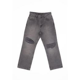 2Y STUDIOS Herren Bequeme Jeans "2Y Studios 2Y Anduin Ripped Baggy Jeans", grau, Gr. 28, unifarben, 100% Baumwolle, Jeans