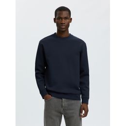 Selected Herren Sweatshirt "SLMTOM SOFT CREW NECK SWEAT NOOS", blau, Gr. XXL, unifarben, angeraute Sweatware, Obermaterial: 74% Baumwolle, 19%