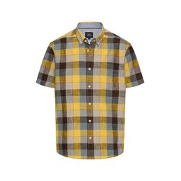 Camel Active Button Up Shirt male size 6XL Brown / Yellow / Grey