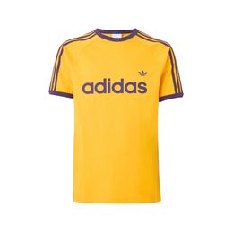 adidas originals Shirt 'Ringer' male size L Yellow / Dark purple
