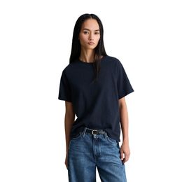Marc O'Polo Damen T-Shirt "aus softer Bio-Baumwolle", blau, Basic, Gr. XS, MARC O'POLO DENIM, unifarben, Obermaterial: 100% Baumwolle, Shirts