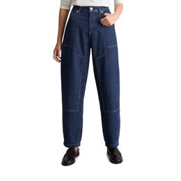 Marc O'Polo Damen Relax-fit-Jeans "aus reiner Baumwolle", blau, Gr. 30, MARC O'POLO DENIM, unifarben, Obermaterial: 100% Baumwolle, Jeans