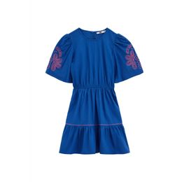WE Fashion Kleid M&auml;dchen Gr&ouml;&szlig;e 158/164 kobaltblau / cranberry
