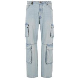 2Y STUDIOS Herren Bequeme Jeans "2Y Studios 2Y Aidan Cargo Baggy Jeans", blau, Gr. 28, unifarben, 100% Baumwolle, Jeans