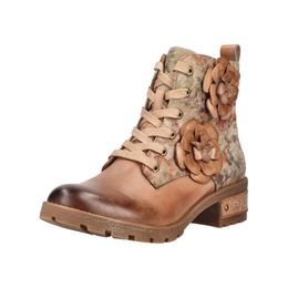 Laura Vita Damen Schn&uuml;rstiefelette "Laura Vita Stiefelette Leder/Textil", Gr. 38hellbraun, Leder, Textil, Schuhe