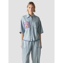 Lecomte Damen Blouson "Jacke"hellblau, Gr. 34, unifarben, 50% Baumwolle, 40% Lyocell, 10% Modal, Jacken