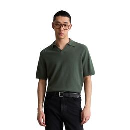 Marc O'Polo Herren Poloshirt "aus strukturiertem Bio-Baumwoll-Mix", gr&uuml;n, Gr. XL, MARC O'POLO DENIM, unifarben, Obermaterial: 75% Baumwolle, 25% Polyamid, Shirts