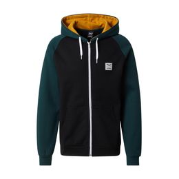 Iriedaily Sweatjacke 'De College 2' Herren Gr&ouml;&szlig;e L nachtblau / gelb / petrol