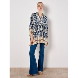 Apricot Damen T-Shirt "Bedrucktes Hemd", blau, Gr. 42, bedruckt, Obermaterial: 100% Viskose CV., Blusen