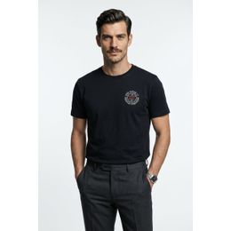 Gant Herren T-Shirt "GRAPHIC SHORT SLEEVE", schwarz, Gr. XL, unifarben, Jersey, Obermaterial: 100% Baumwolle, Shirts, mit Print vorn, Rundhals