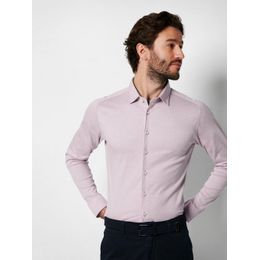 DESOTO Herren Langarmhemd "Jerseyhemd Casual Kent", rosa, Gr. XL, unifarben, Jersey, Obermaterial: 100% Baumwolle, Hemden
