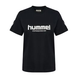 Hummel Damen T-Shirt "hmlLEGACY 2.0 W T-SHIRT S/S", schwarz, Gr. XS, Jersey, Obermaterial: 100% Baumwolle, Shirts, kurz&auml;rmlig, mit