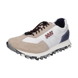 Josef Seibel Herren Sneaker "Clyde 01, beige-blau", Gr. 44, beige, Obermaterial: 80% Rindsleder Leather cow. 20% Textilmaterial TEXMAT., Schuhe