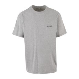 Herren T-Shirt "Upscale by Mister Tee Upscale Core EMB Oversize Tee", grau, Gr. M, UPSCALE BY MISTER TEE, bedruckt, 100% Baumwolle, Shirts