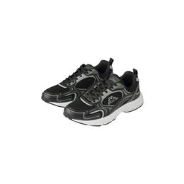 Kappa Herren Bootsschuh "Kappa Low shoe KMLogo", Gr. 36schwarz, grau bise, Obermaterial: 60% Polyester, 40% Polyurethan, Schuhe