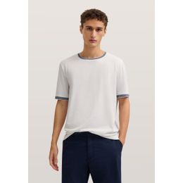 Bugatti Herren T-Shirt, wei&szlig;, Gr. XXL, unifarben, 50% Baumwolle, 50% Polyester, Shirts, aus einem Baumwoll-Mix