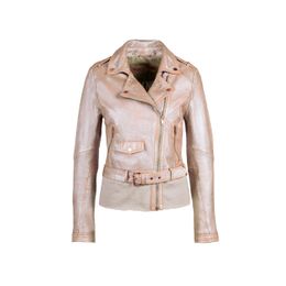 Freaky Nation Damen Lederjacke "African Pearl-FN", beige, Gr. S, Oberstoff: 100% Leder. Futter: 100% Baumwolle, Jacken