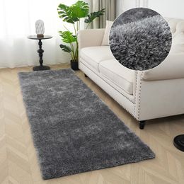 Teppich Bruno Banani, B:67cm H:30mm L:250cm, grau, Kunstfaser, Wohnzimmer, Teppiche, "Dana Teppich, besonders weich und kuschelig, Kundenliebling",