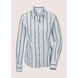 Madeleine Mode MADELEINE Damen Hemdbluse "Bluse Modische Bluse mit Streifenmuster", wei&szlig;, Modern, Gr. 36, Obermaterial: 100% Baumwolle CO., Blusen