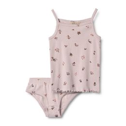 Wheat Set 'Havanna' M&auml;dchen Gr&ouml;&szlig;e 92 oliv / aubergine / flieder / rosa
