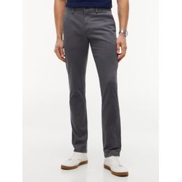 Tommy Hilfiger Herren Chinohose "Chino Bleecker 1985 PIMA CO", grau, Gr. 33, Twill, Obermaterial: 96% Baumwolle, 4% Elasthan, Hosen