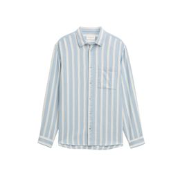 Tom Tailor Button Up Shirt male size M Dusty blue / White