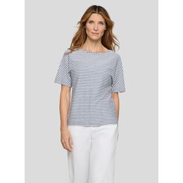 Rabe Damen Print-Shirt "T-Shirt", grau, Gr. 48, gestreift, 75% Baumwolle, 22% Viskose, 3% Elasthan, Shirts